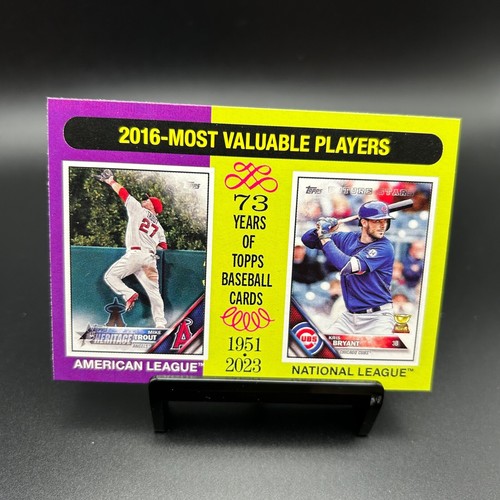 2024 Topps Heritage #209 2016 Most Valuable Players Mike Trout Kris ...