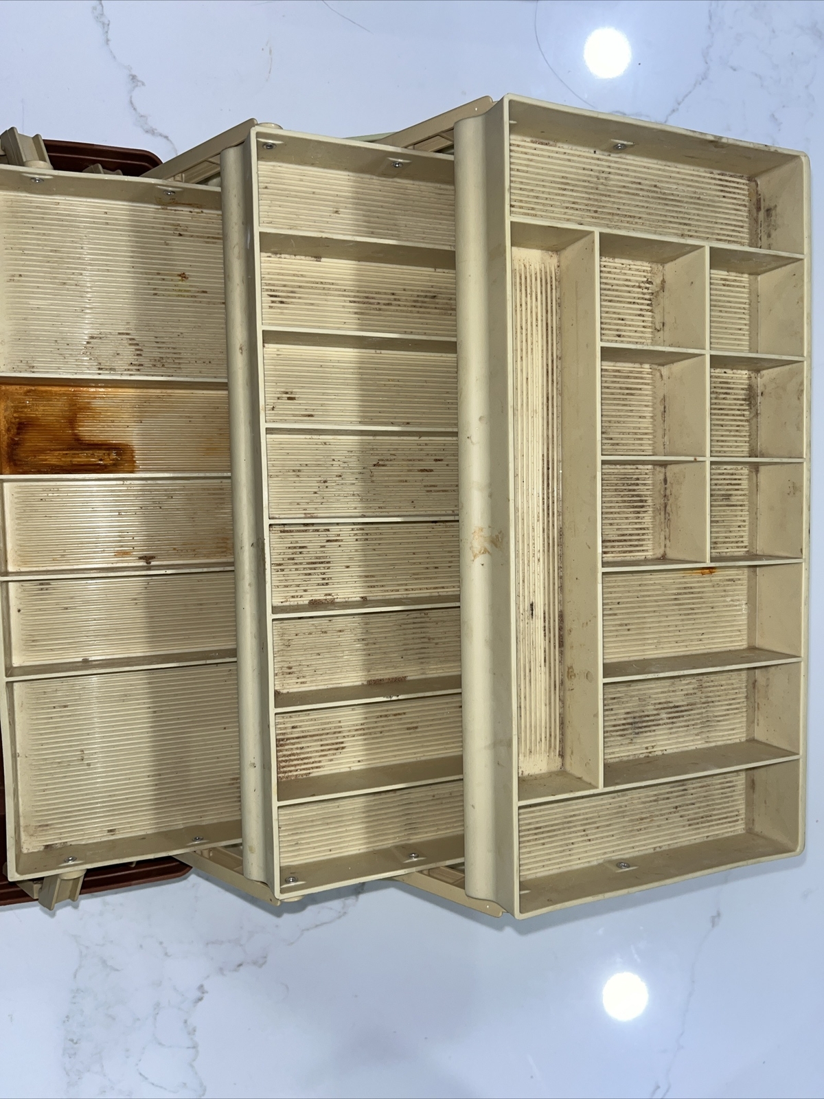 VINTAGE Plano Tackle Box Model 6303 - 3 Tier Fold Out Tray Fishing Made ...