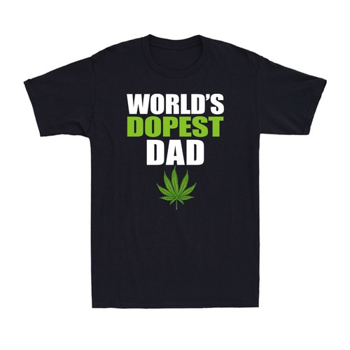 Worlds Dopest Dad Funny Father's Day Gift For Dad Novelty Men's T-Shirt ...