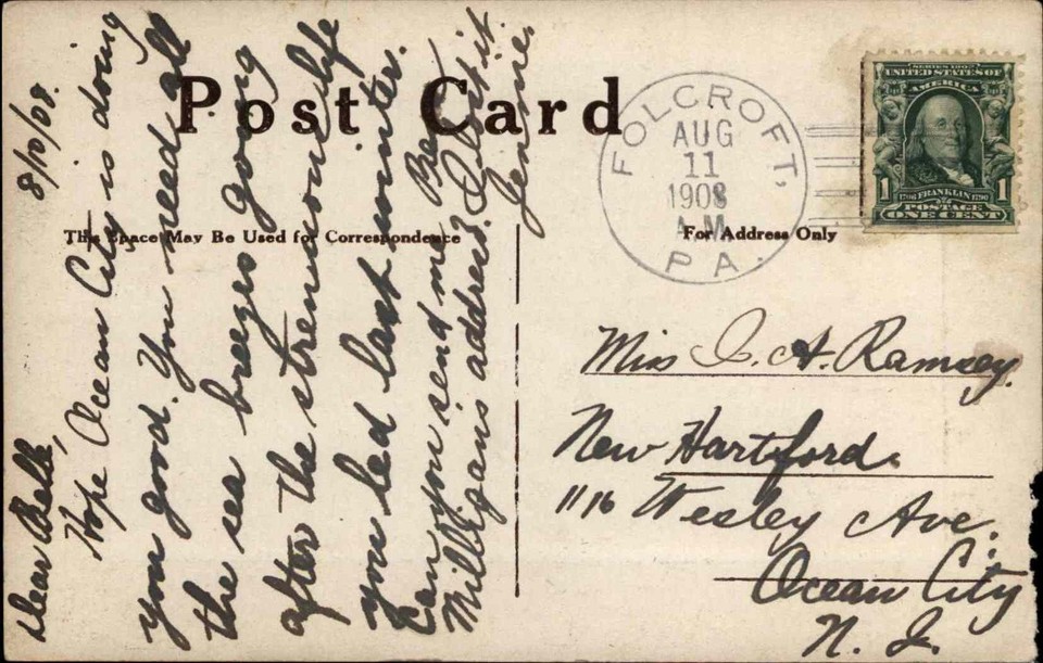 FOLCROFT PENN PA Railroad Train Station Depot FRAME BORDER Postcard | eBay