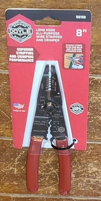 DOYLE 8" Long Nose All-Purpose Wire Stripper and Crimper - Item #59155 ...