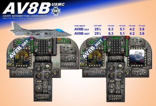 AV8B HARRIER II USMC COCKPIT instrument panel CDkit | eBay