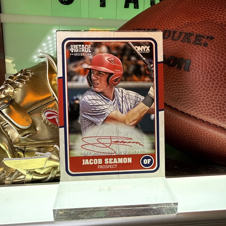 2025 Jacob Seamon Red Ink Autograph Onyx Vintage Baseball 20/25 | eBay