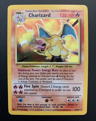 Charizard BLACK DOT ERROR ⚫️ Pokemon Card 4/102 Base Set 1999 WOTC | eBay