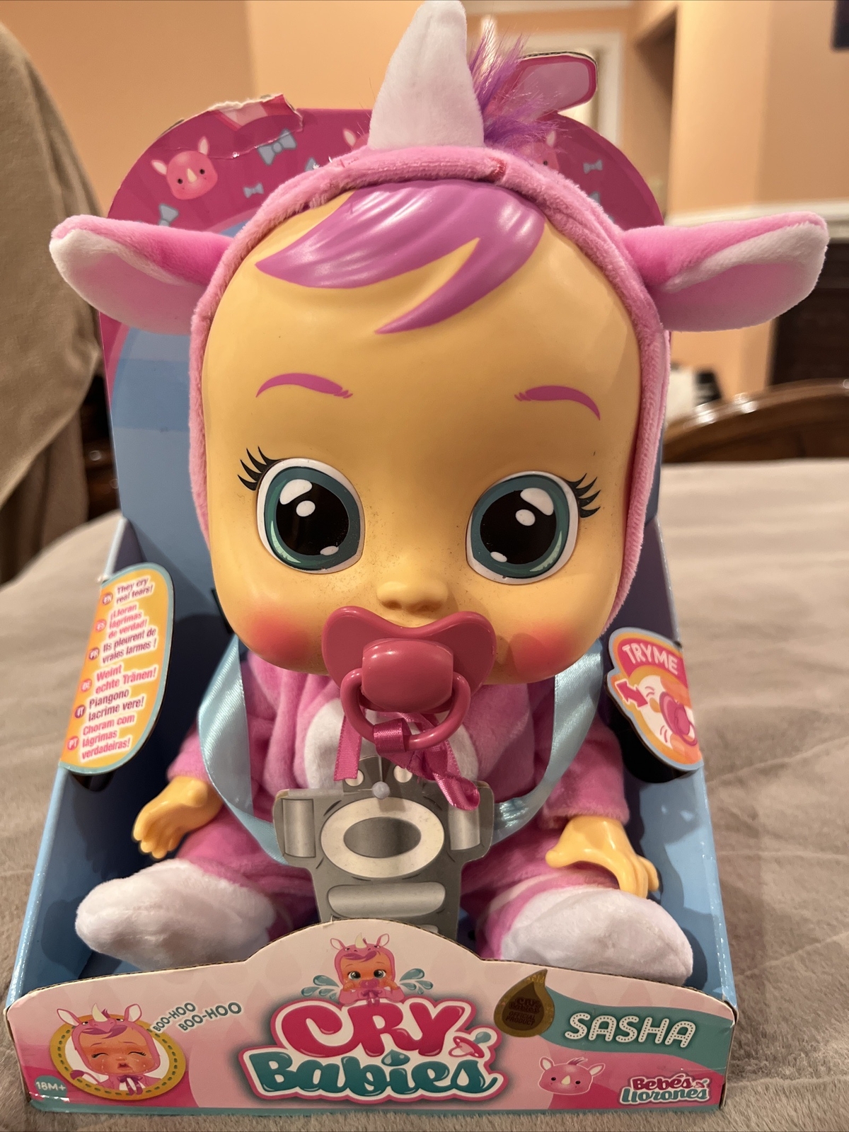 IMC Toys Cry Babies Sasha Doll Boo Hoo They Cry Real Tears Age 18 ...