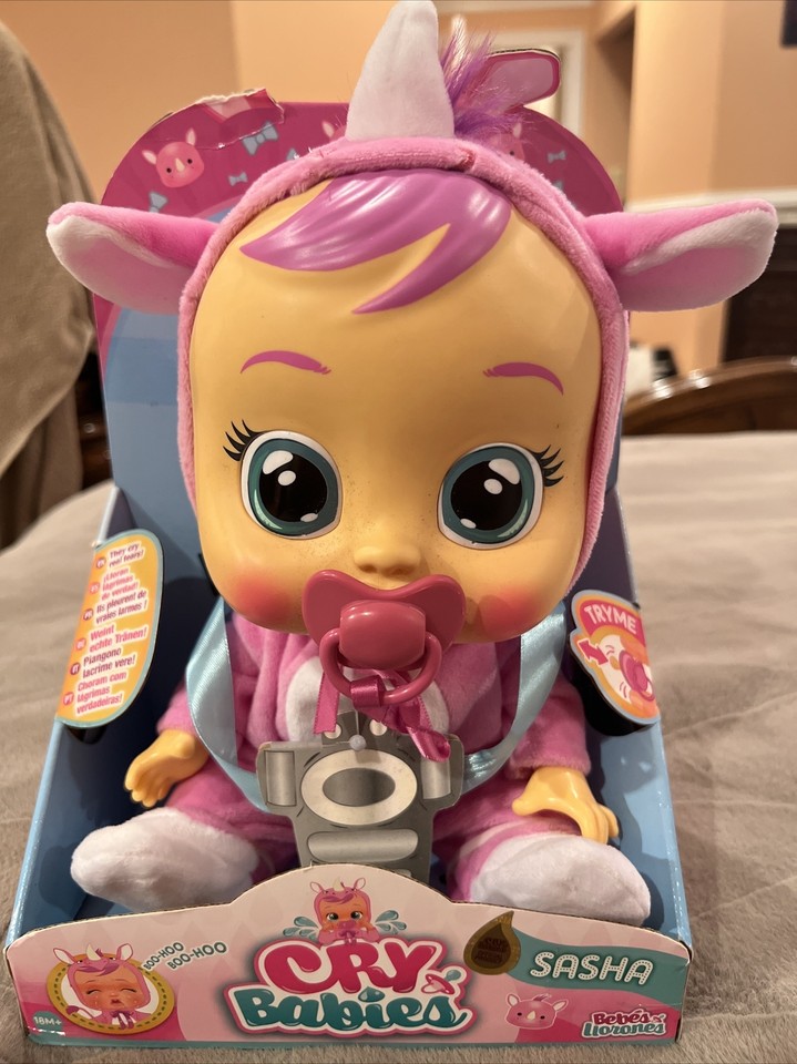 IMC Toys Cry Babies Sasha Doll Boo Hoo They Cry Real Tears Age 18 ...