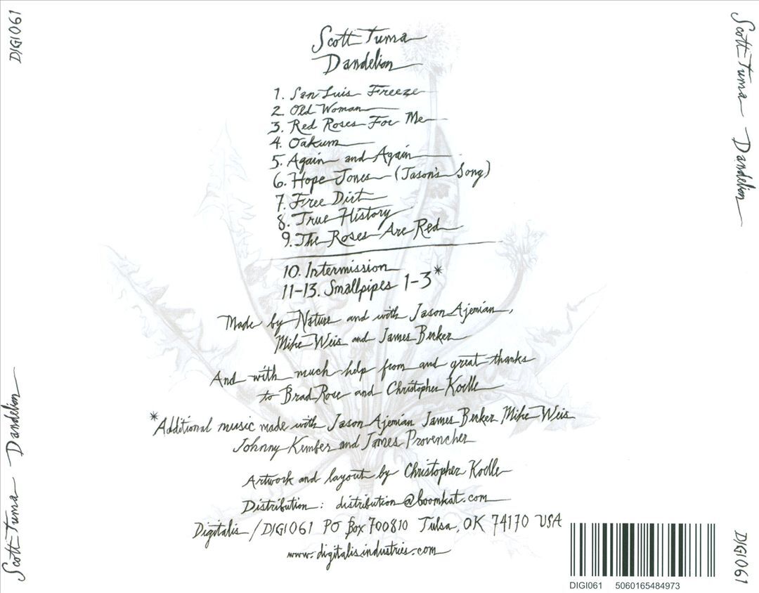 SCOTT TUMA - DANDELION * NEW CD 5060165484973| eBay