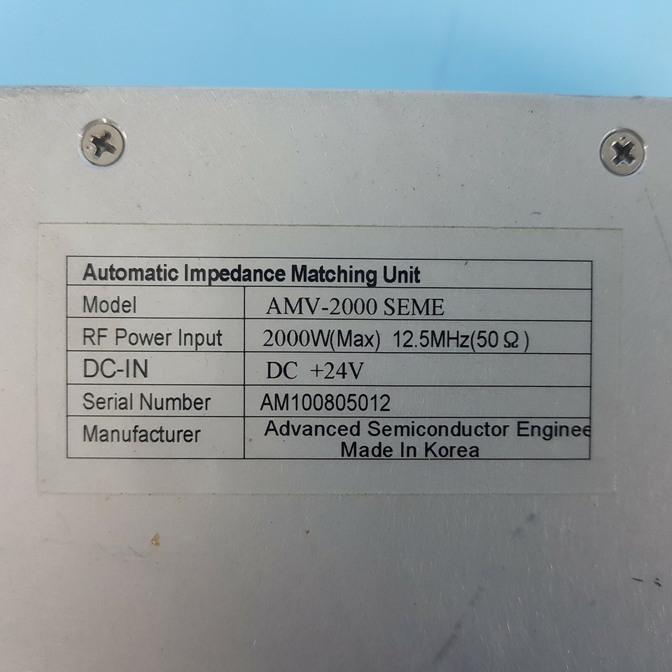 334-0401// ASE AMV-2000 SEME AUTOMATIC IMPEDANCE MATCHING UNIT [ASIS] | eBay