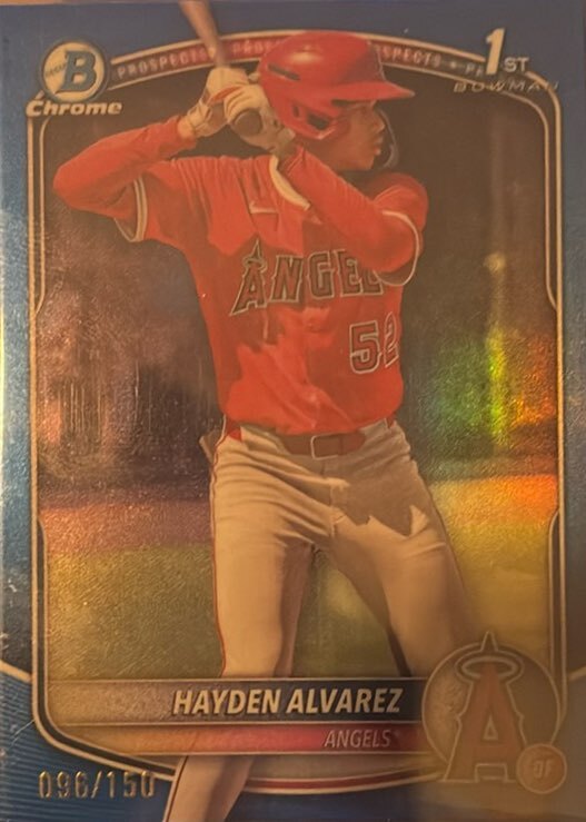 2025 Bowman Bowman Chrome Prospects#BCP-12 Hayden Alvarez Blue ...