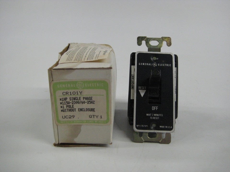 GENERAL ELECTRIC CR101Y MANUAL MOTOR STARTER (AS PICTURED) NSMP | eBay
