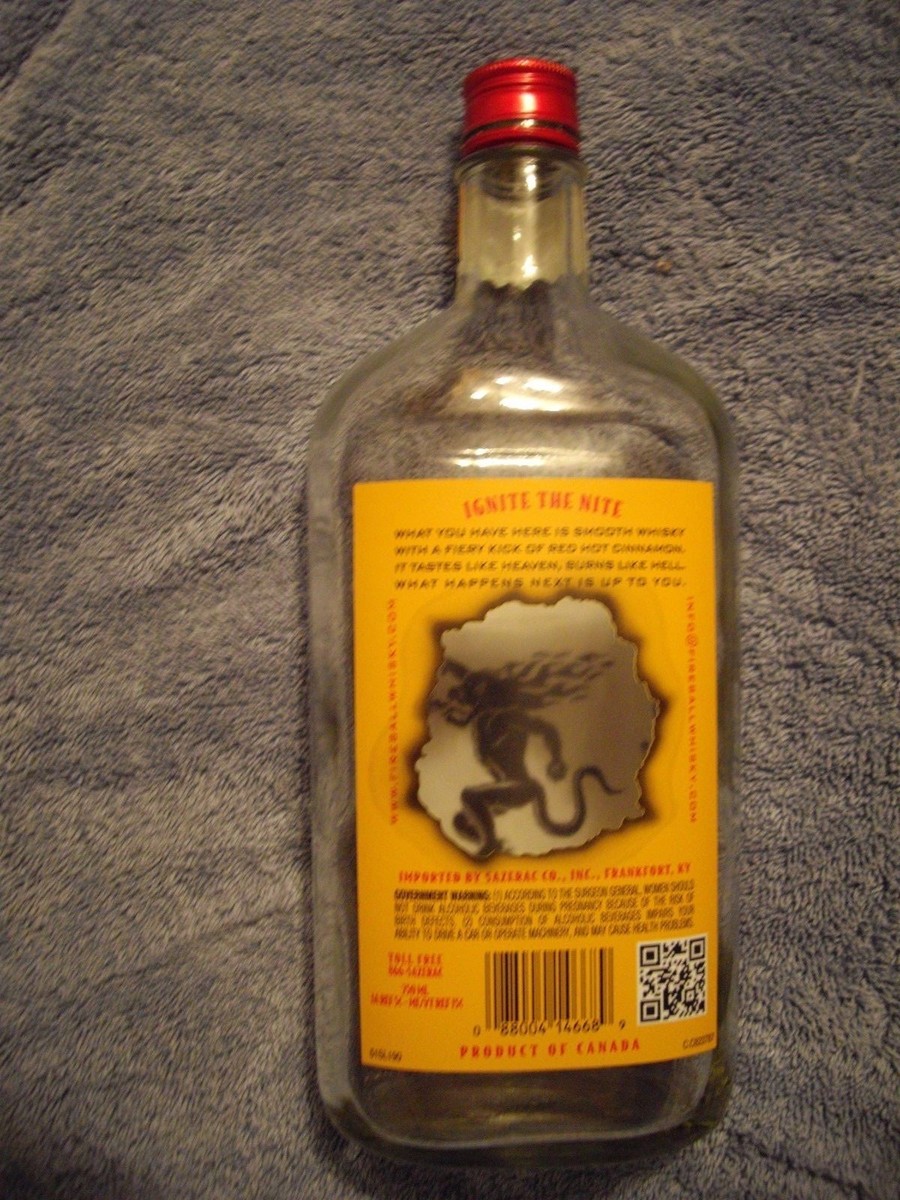 Fireball Whiskey Back Of Bottle