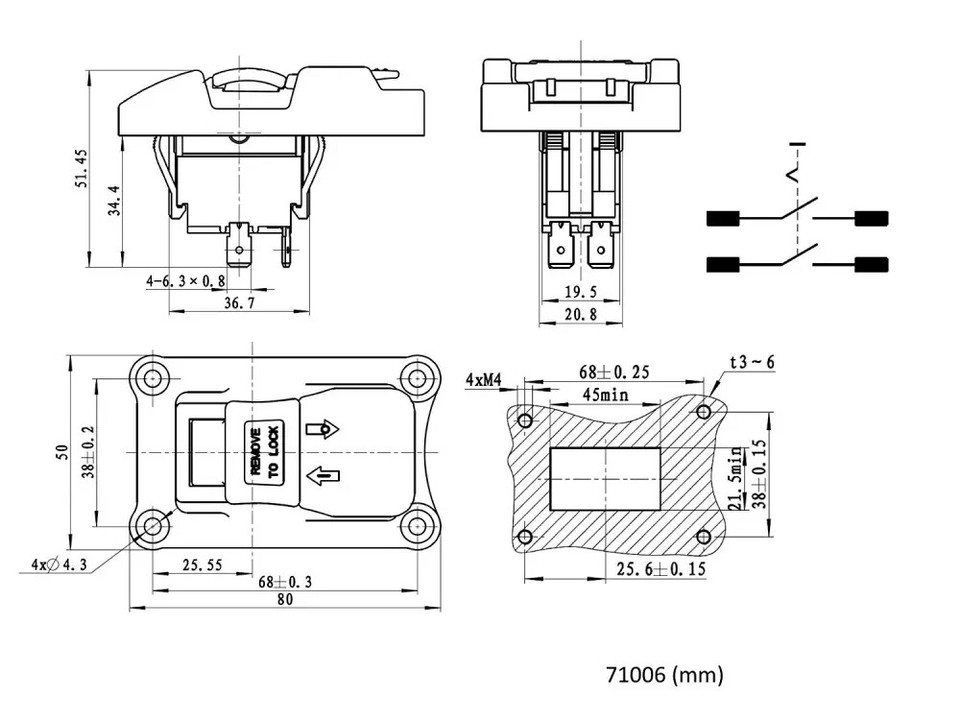 Safety Locking Switch for Power Tool 110/220 V Removable Safety Key | eBay