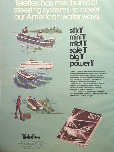 Teleflex Mechanical Steering Systems Limerick PA Boat Vintage Print Ad ...