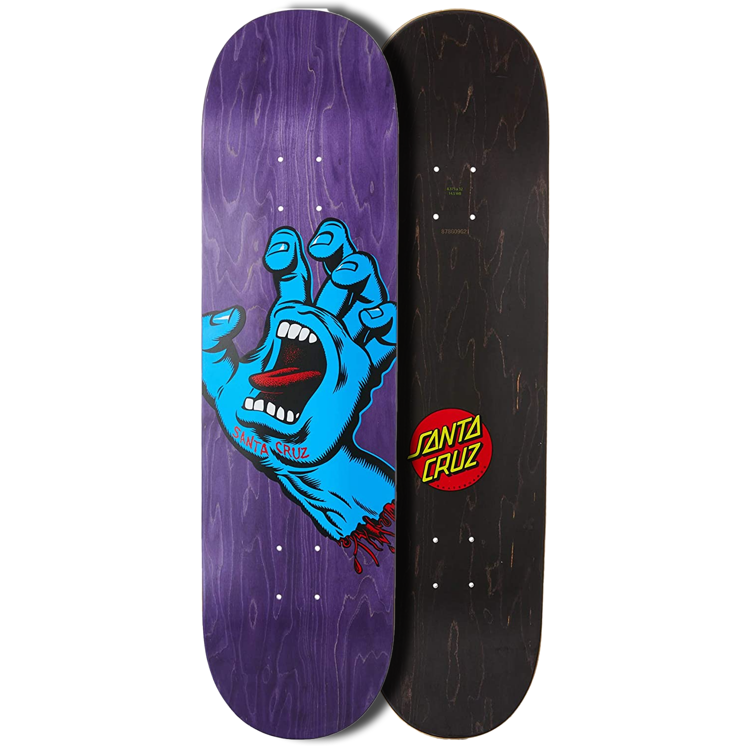 Santa Cruz Purple Screaming Hand 8.375" Matte Finish Skateboard Deck | eBay
