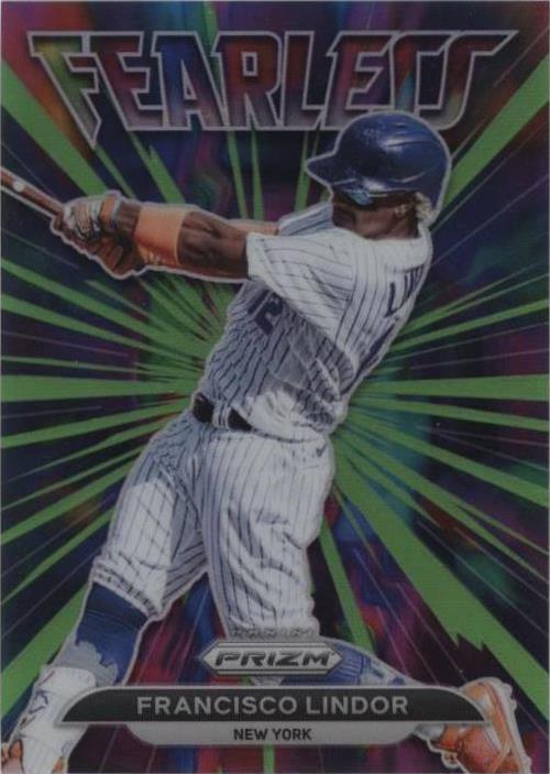 2022 Panini Prizm - Fearless Francisco Lindor #FL-13 Lime Green Prizm ...