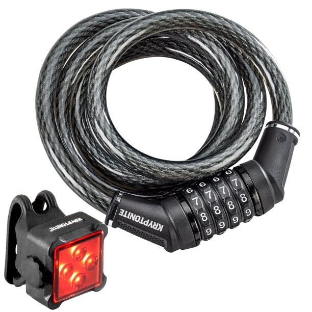 Kryptonite Combo Cable & Comet R150 Tail Light combination lock level 3 ...