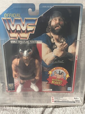 Hasbro WWF Figure Berzerker 1993 US Blue Card Rare CAS 80+ 🔥🔥 | eBay