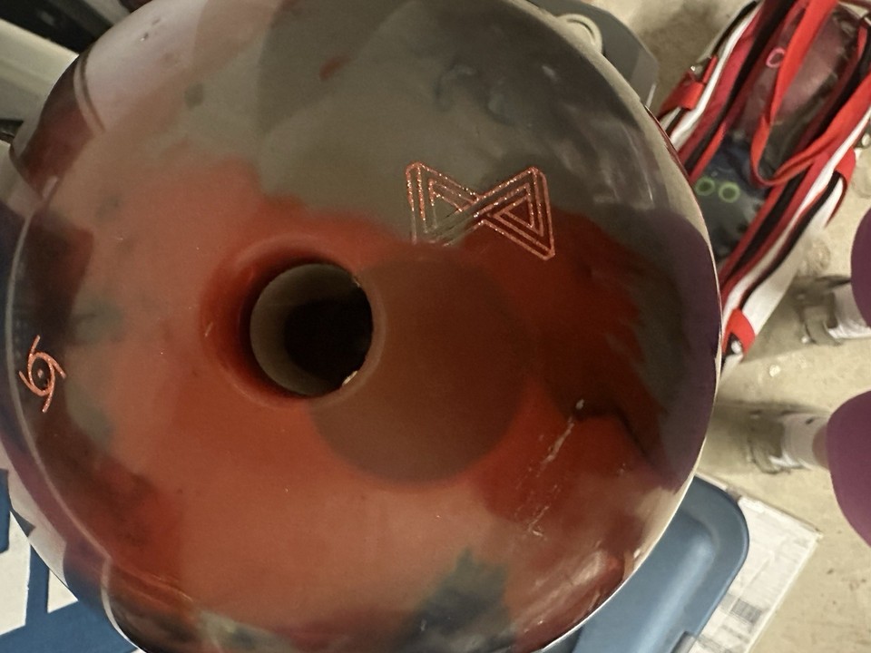 STORM ABSOLUTE POWER - 15lbs Used Bowling Ball Double Drill In Thumb ...