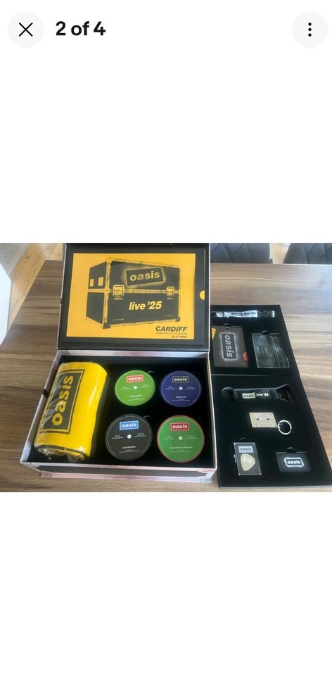 Oasis Live 25 VIP Merchandise Box Cardiff 2025 - Exclusive VIP Gift Set ...
