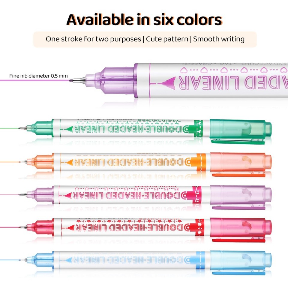 72 Pcs Pens Dual Tip Curve Pens Highlighters Fluorescent Pens Planner ...