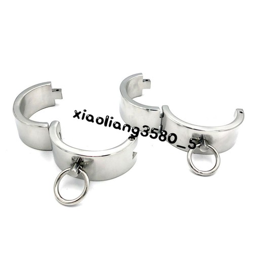 3CM High Stainless Steel Wrist Ankle Cuffs Handcuffs Anklet Shackles ...