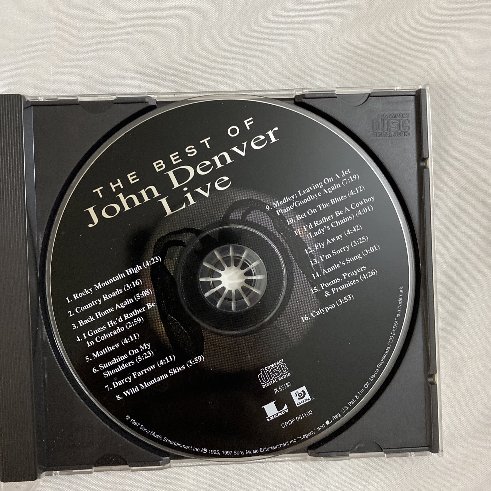 The Best of John Denver Live (CD, 1997) Sony Music Original Disc & Case ...