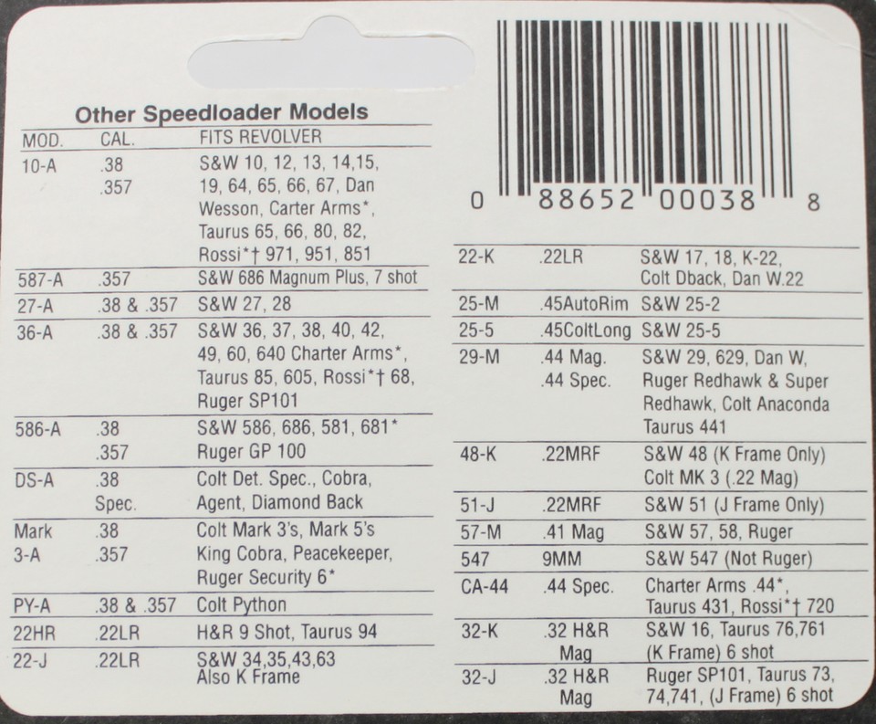 HKS Speedloader model 25-5 45 LC Long Colt S&W 25-5 Holds 6 rounds ...