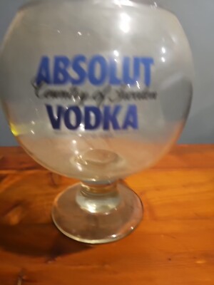 Vintage Absolut Vodka Glass pedestal drinking Glass | eBay