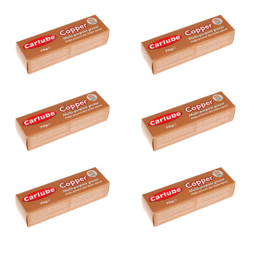 6 x Carlube Copper Grease 70g Tube Multi Purpose Anti Seize Assembly ...
