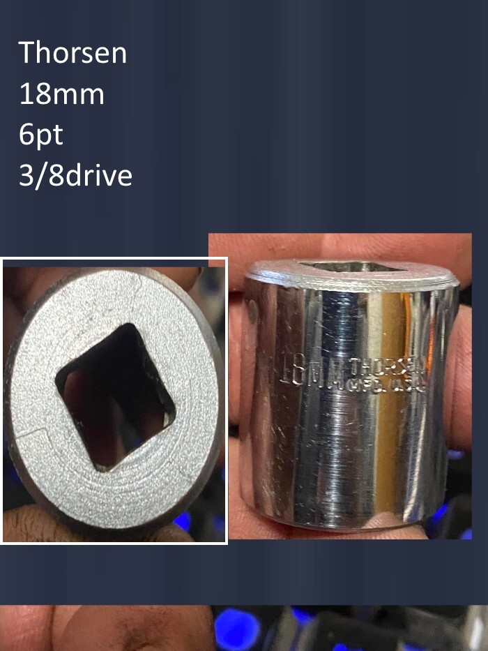 USA MADE 18mm and 19mm Sockets 6pt 12pt 3/8 1/2dr price each many ...