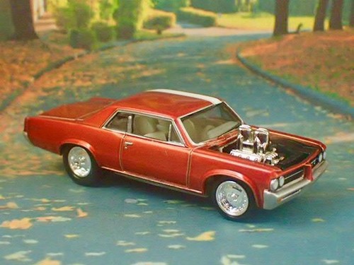 1964 64 Pontiac GTO Pro Street Dual Carb V-8 Drag Car 1/64 Scale ...