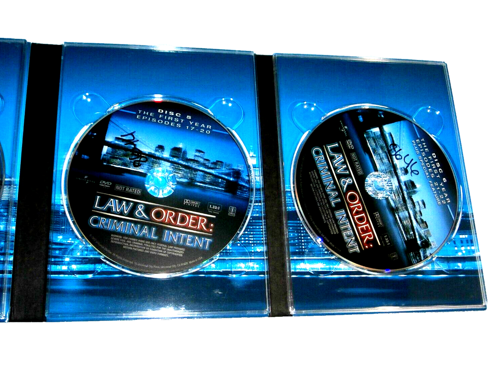 THE 1ST YEAR LAW & ORDER CRIMINAL INTENT 6 DVD UNIVERSAL ORIG. CAST ...