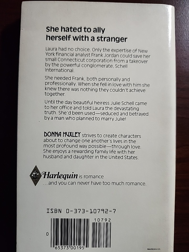 A Stranger to Love By Donna Huxley Harlequin Presents 1985 Good ...
