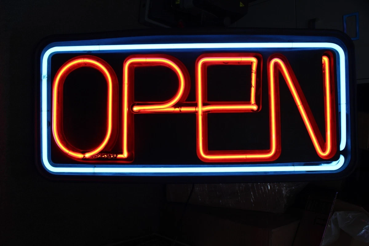 Vintage Neon Open Sign