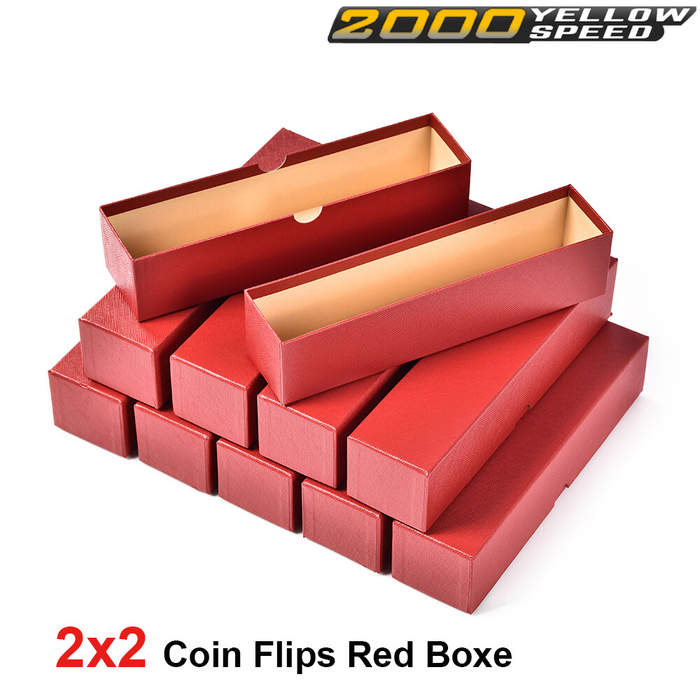 10Pcs Red Cardboard Storage Box Boxe for 2x2 Coin Holders Flips ...