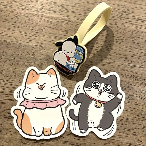 Sanrio Pochacco Bag Tag Hama Sushi Cat Ojisan Sticker | eBay