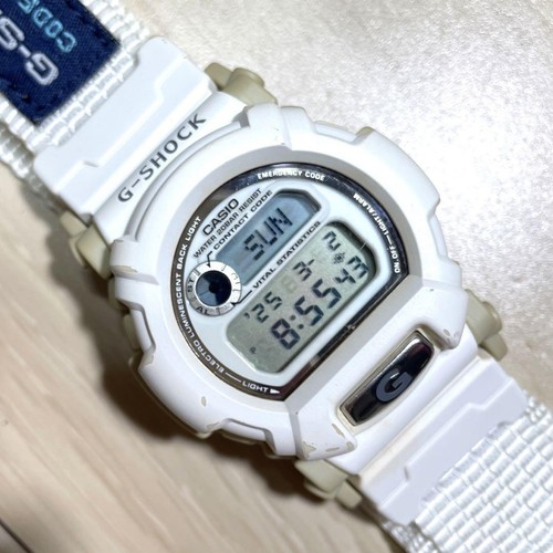 Casio G-Shock Code Name Watch White Nylon Strap Used Battery Replaced ...