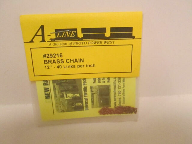 A-line 29216 Tie Down Chain Brass 40 Links per Inch HO Scale US Ship ...