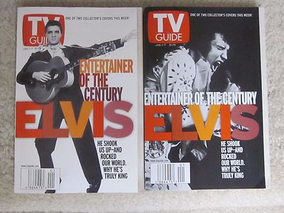 TV Guide January 1 2000-Elvis Entertainer of The Century-both editions ...