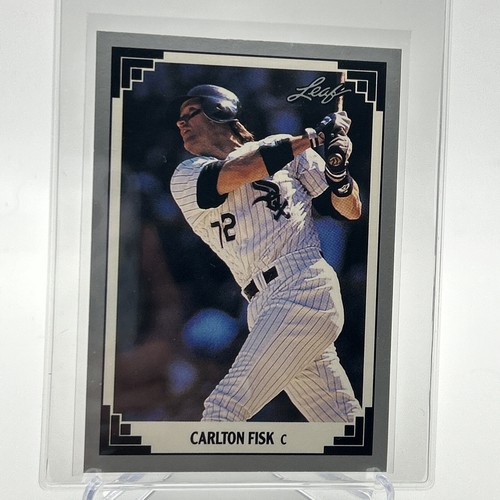 1991 Leaf Carlton Fisk Baseball Card #384 Mint FREE SHIPPING | eBay