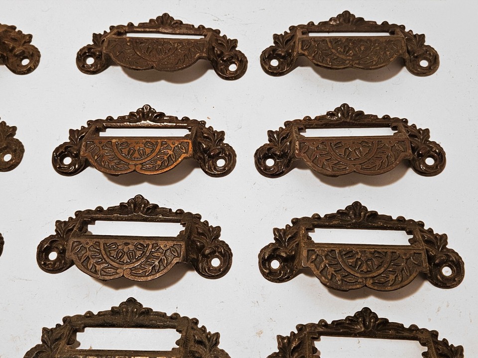 ONE Antique Apothecary Drawer Pull Eastlake Cast Iron Ornate - 32 ...