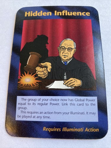 Illuminati New World Order INWO Limited Card Game NWO "Hidden Influence ...