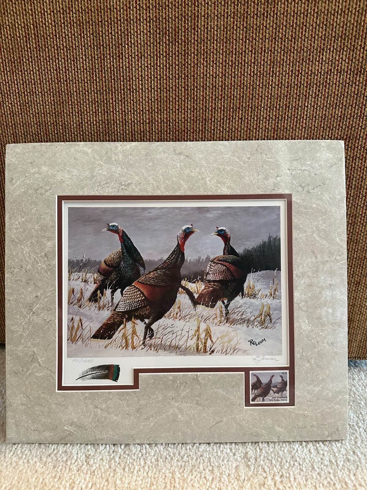 2001 Ducks Unlimited Wisconsin Wild Turkey Stamp + Print #/1000 | eBay