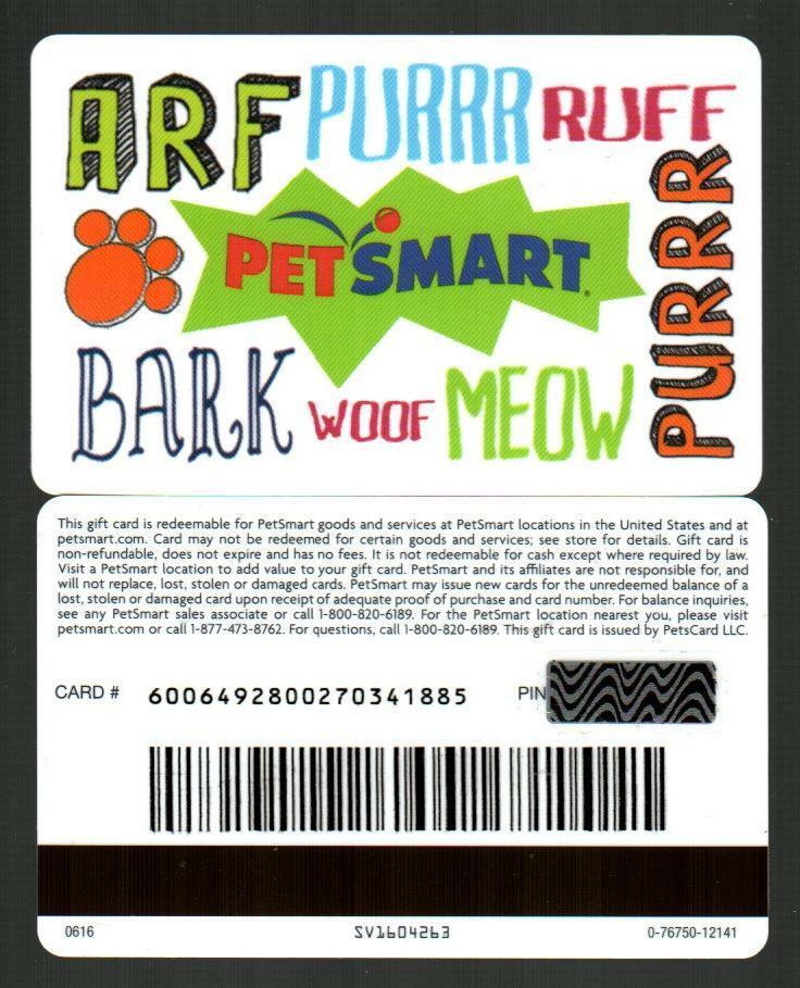 PETSMART Animal Sounds 2016 Gift Card ( $0 ) V2 | eBay