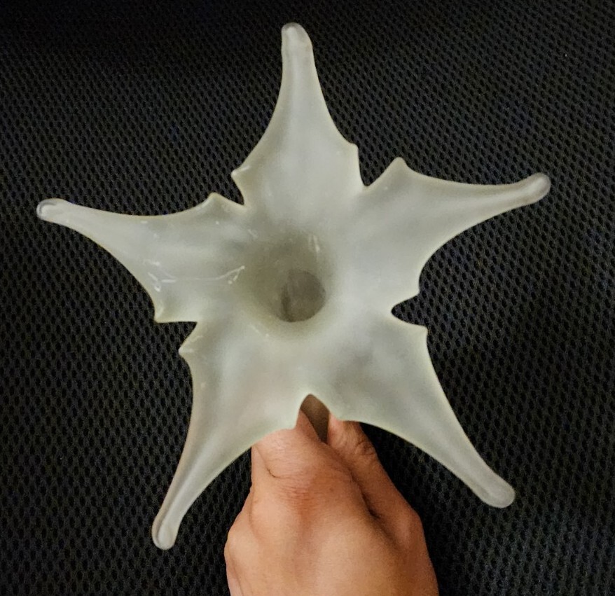 Frost Glass Hibiscus Flower Holder Single Bloom Vase | eBay