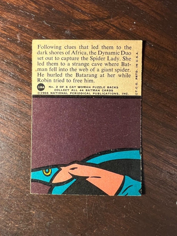 1966 Topps Batman Red/Black/Blue Bat & Riddler/Puzzle/Orange Back Pick ...