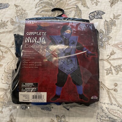 Blue Ninja Kids Halloween Costume Boys S(4/6) IN PACKAGE. | eBay