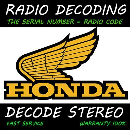 HONDA RADIO CODES UNLOCK ACCORD INSIGHT JAZZ LEGEND NSX B STEREO ...