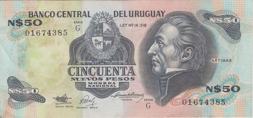 Foreign Currency Rare *URUGUAY 50 Pesos 1981* Bank note | eBay