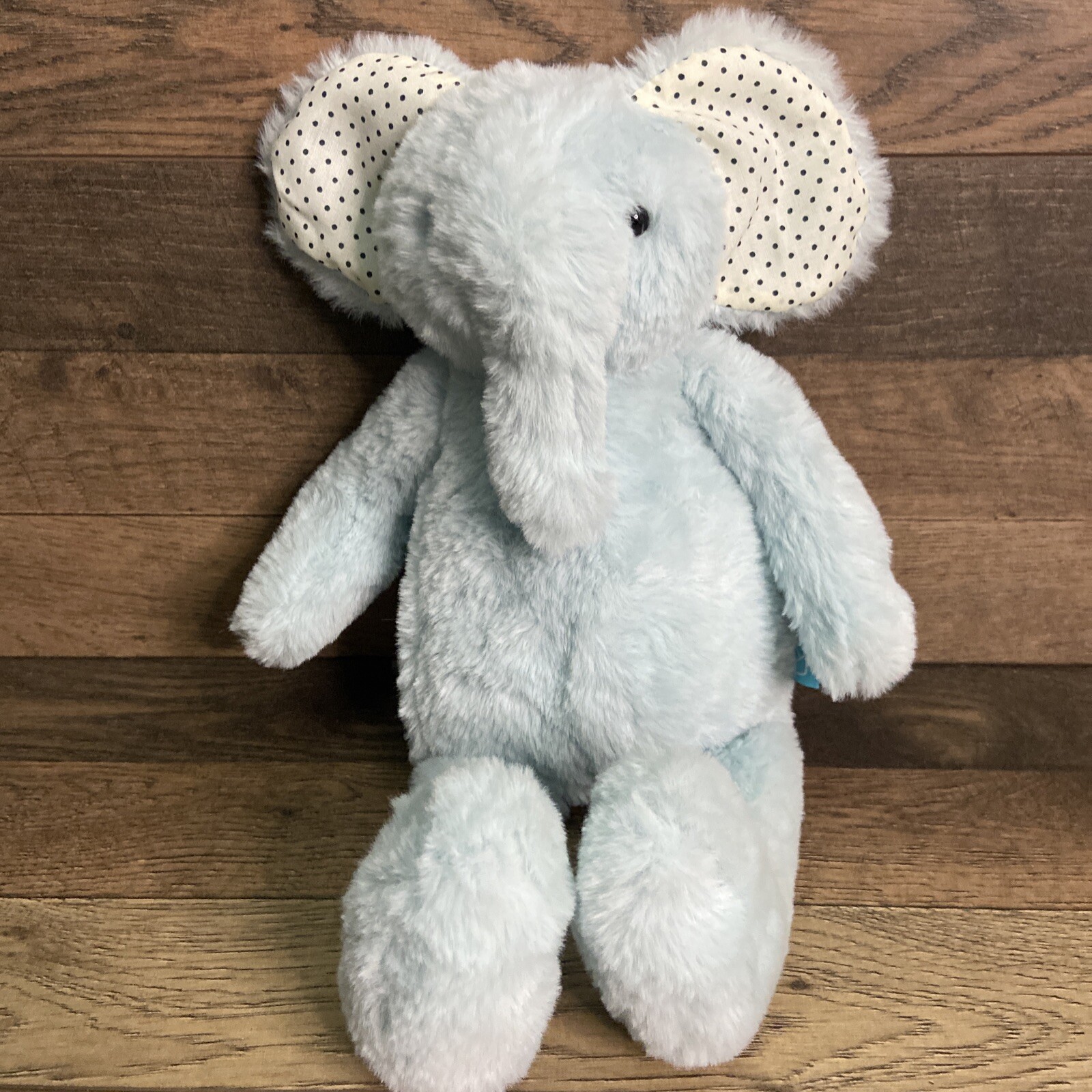 Manhattan Toy Light Blue Elephant Stuffed Animal Plush Polka Dot Ears ...